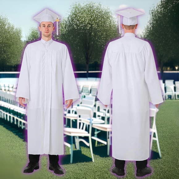 Other | Graduation Pro Matte White Graduation Gown Only Size 57 662 ...